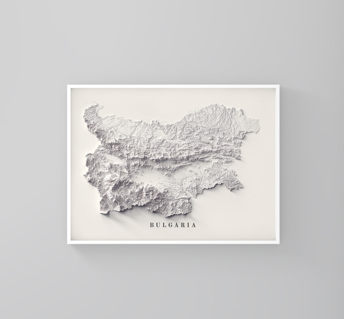 Bulgaria Shaded Relief Map – Think About Maps