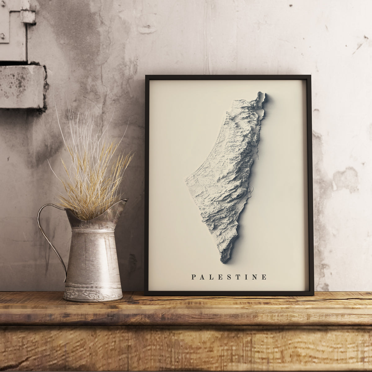 Palestine 2D Relief Map – Think About Maps