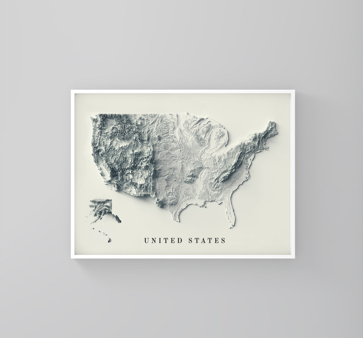 United States 2D Relief Map – Think About Maps