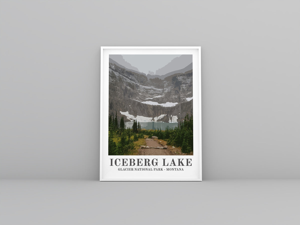 Glacier National Park Vintage Travel Poster – Think About Maps